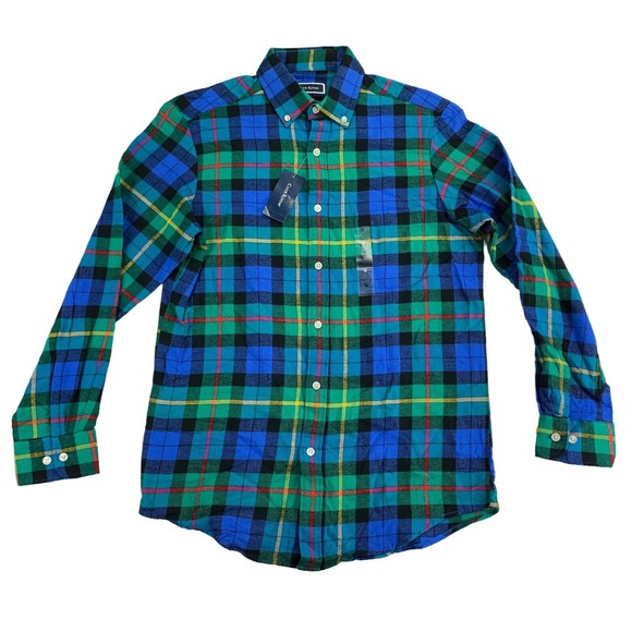 Club Room | Shirts | Club Room Mens Plaid Flannel Long Sleeve Button ...